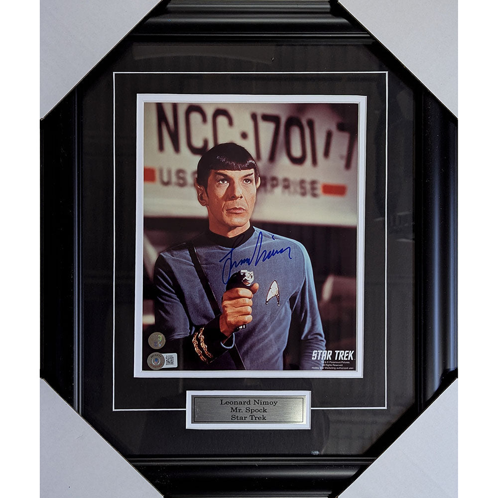 Leonard Nimoy (deceased) Framed Autographed "Star Trek" 8X10 Photo – Frozen Pond