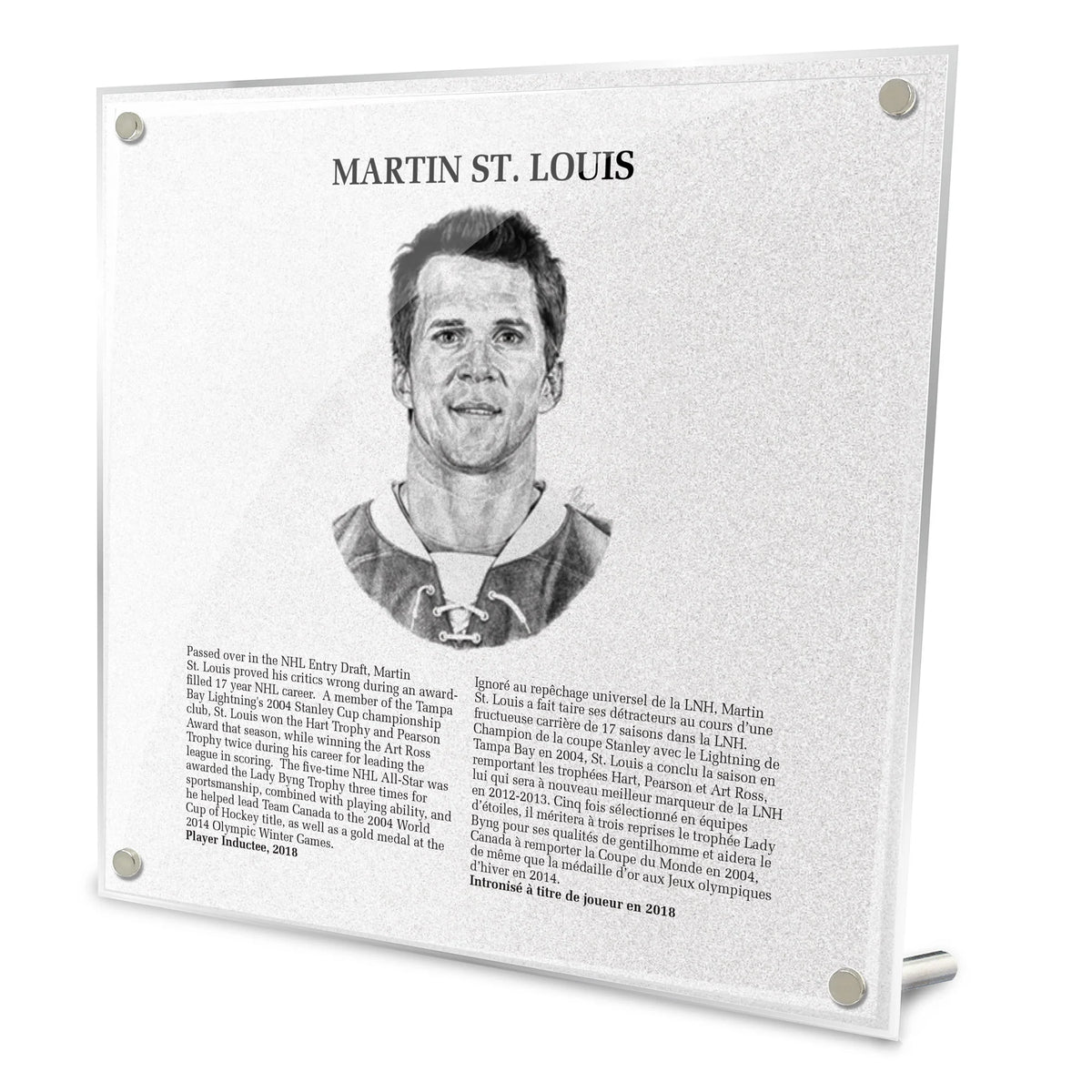 NHL Legends HOF Plaque - Martin St. Louis – Frozen Pond