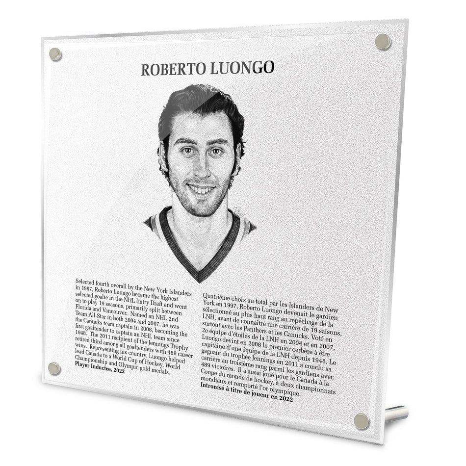 NHL Legends HOF Plaque - Roberto Luongo – Frozen Pond