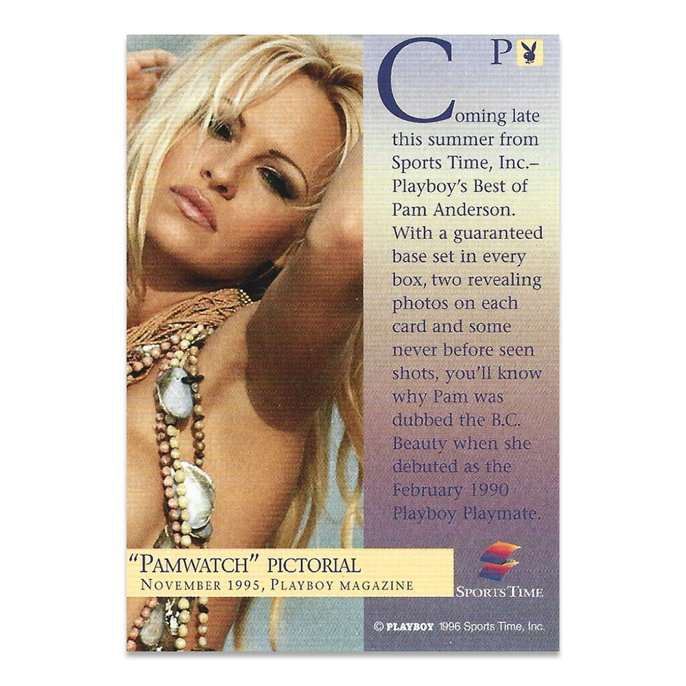 Pamela Anderson 1996 Sports Time Playboy Pictorial Promo Card – Frozen Pond