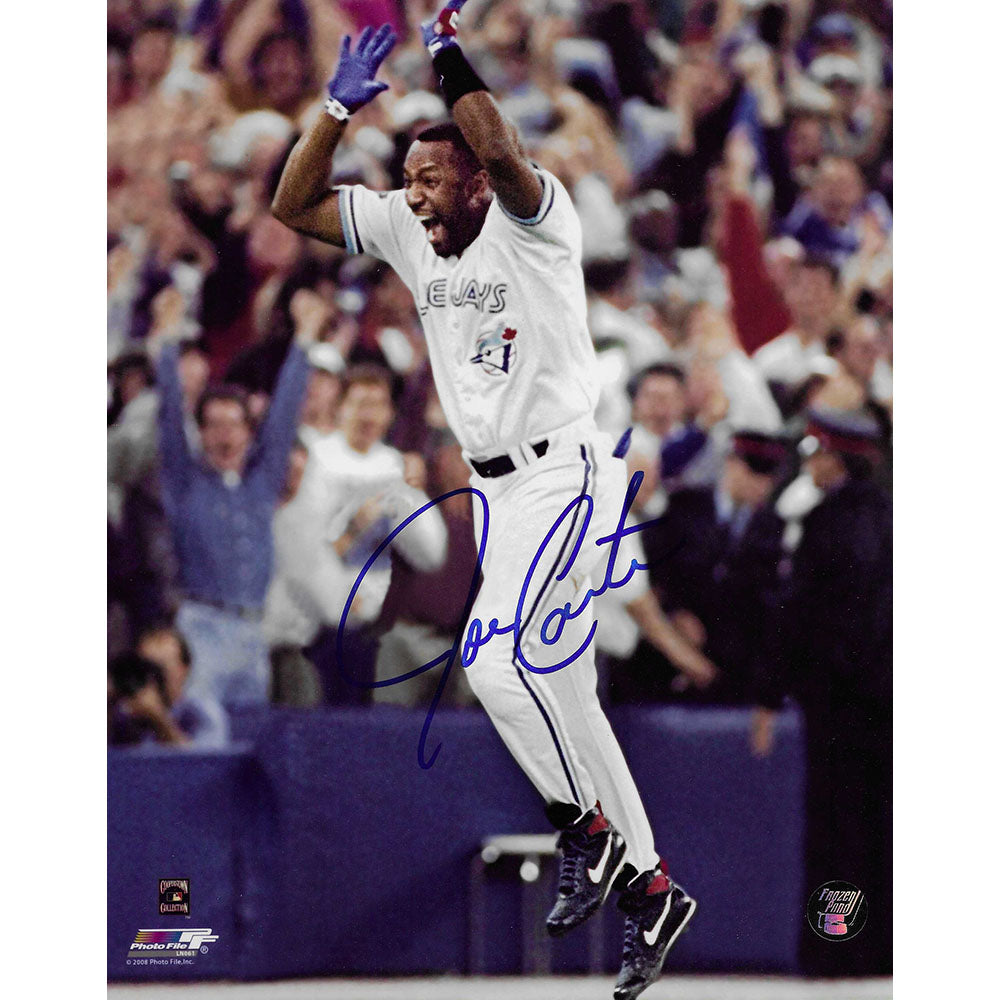 Joe Carter Autographed Toronto Blue Jays 8X10 Photo – Frozen Pond