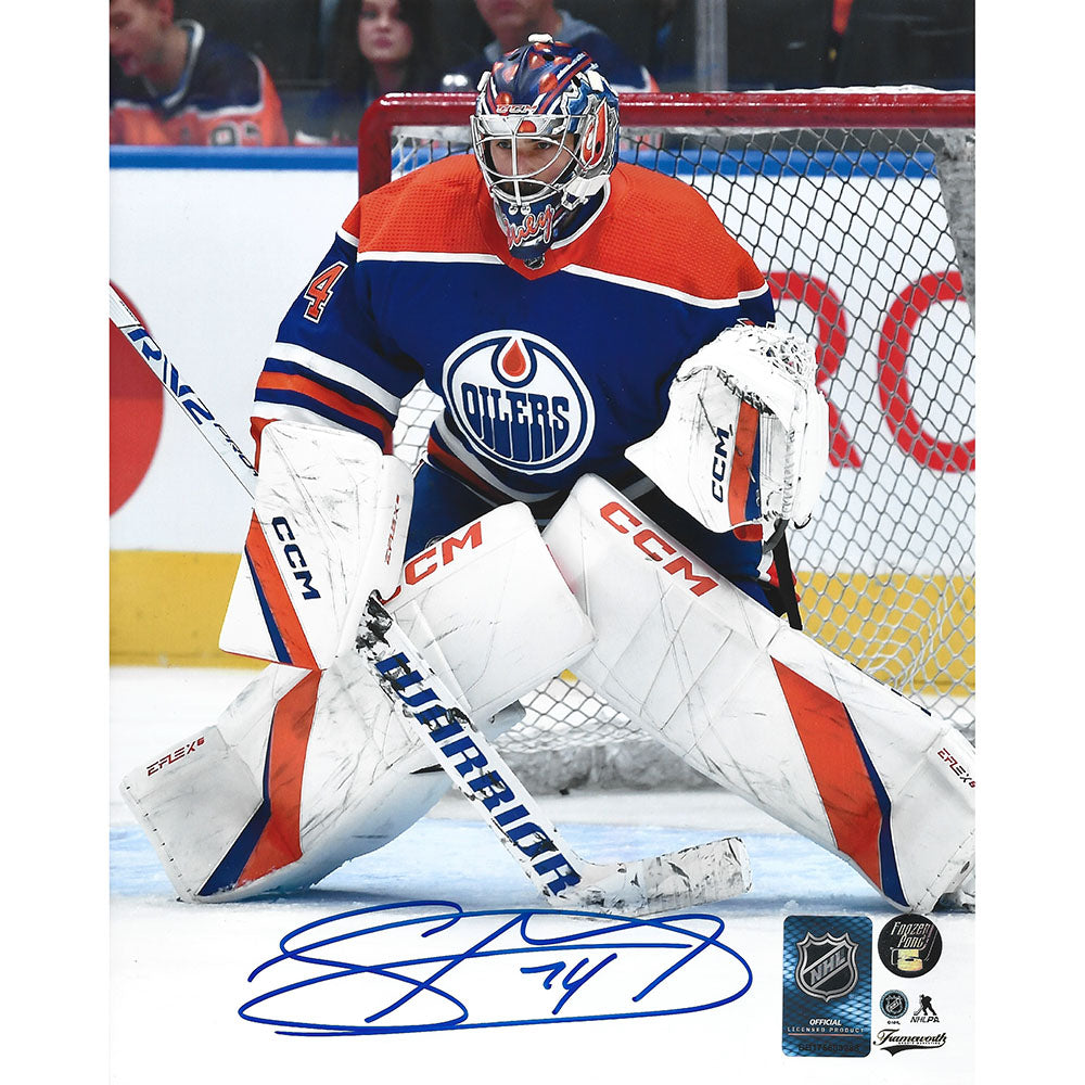 Stuart Skinner Autographed Edmonton Oilers 8X10 Photo – Frozen Pond
