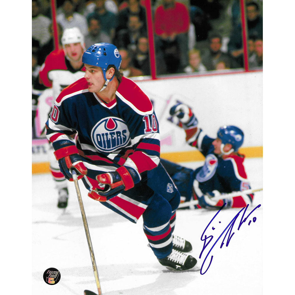 Esa Tikkanen Autographed Edmonton Oilers 8X10 Photo (vs. Flyers ...