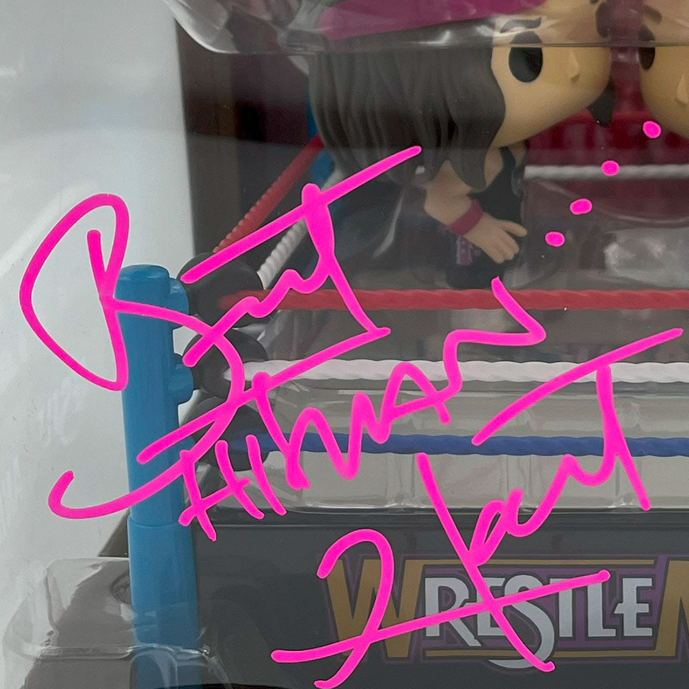 Bret Hart/Shawn Michaels Autographed Large Wrestlemania Funko Pop! Rin ...