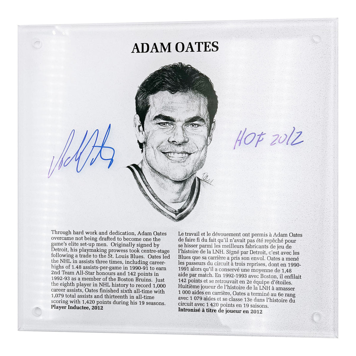 Adam Oates Autographed NHL Legends HOF Plaque – Frozen Pond