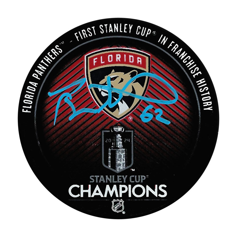 Brandon Montour Autographed 2024 Stanley Cup Champions Puck – Frozen Pond