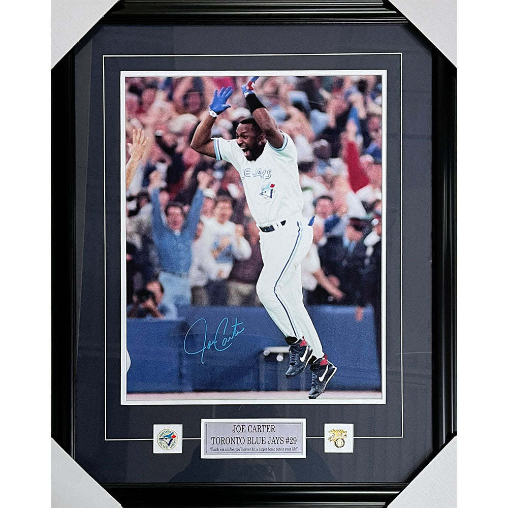 Joe Carter Framed Autographed Toronto Blue Jays 16X20 Photo – Frozen Pond