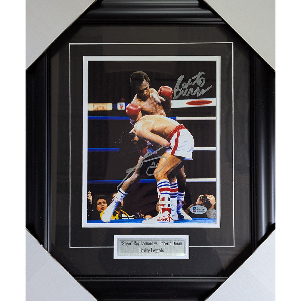 "Sugar" Ray Leonard/Roberto Duran Framed Autographed 8X10 Photo ...