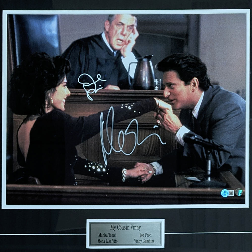 Marisa Tomei/Joe Pesci Framed Autographed "My Cousin Vinny" 16X20 Phot ...