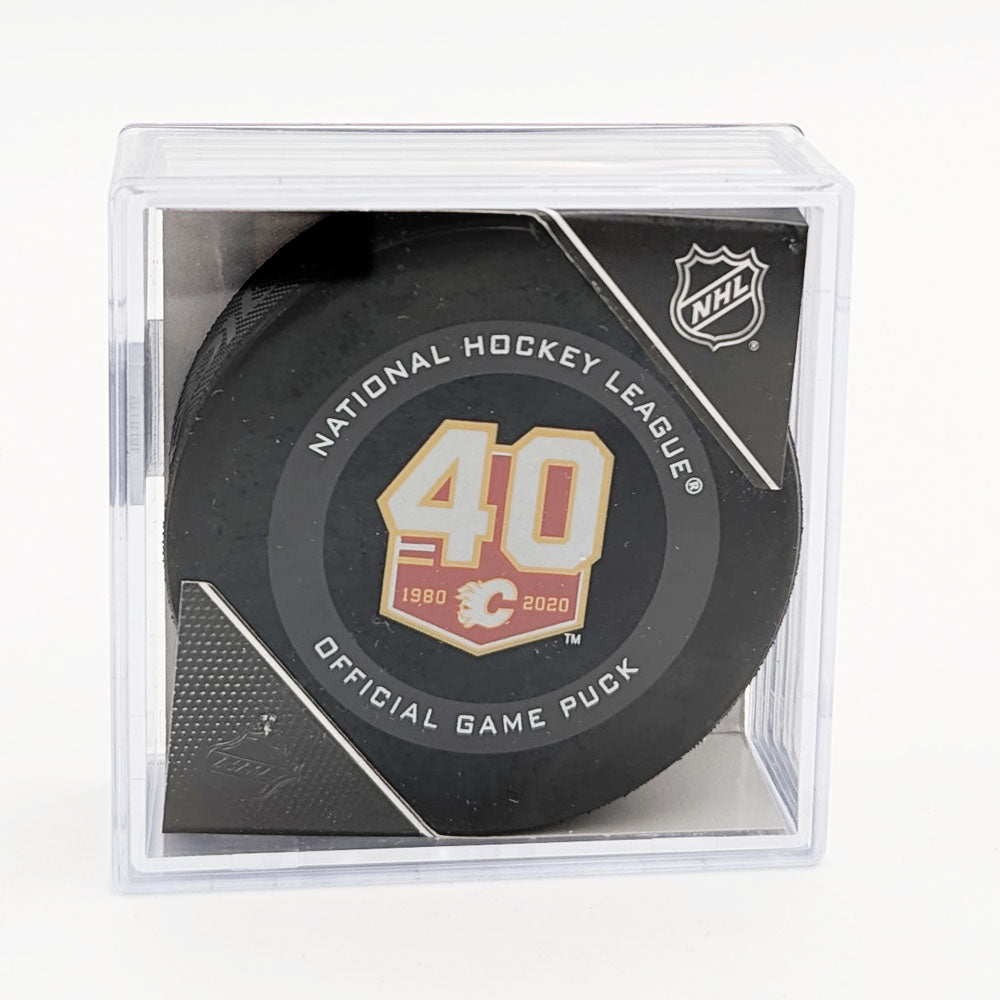 Calgary Flames 40th Anniversary Official Game Model Puck – Frozen Pond