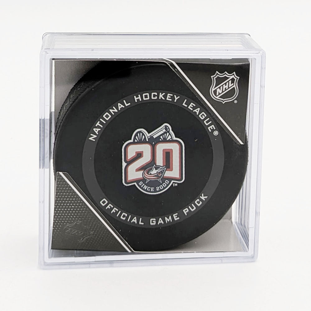 Columbus Blue Jackets 20th Anniversary Official Game Model Puck ...