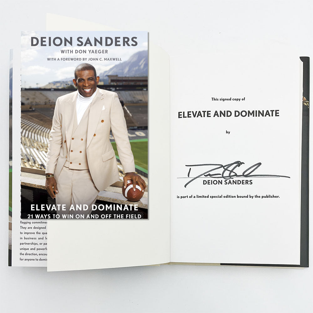 Deion Sanders "Elevate and Dominate" Autographed Book – Frozen Pond