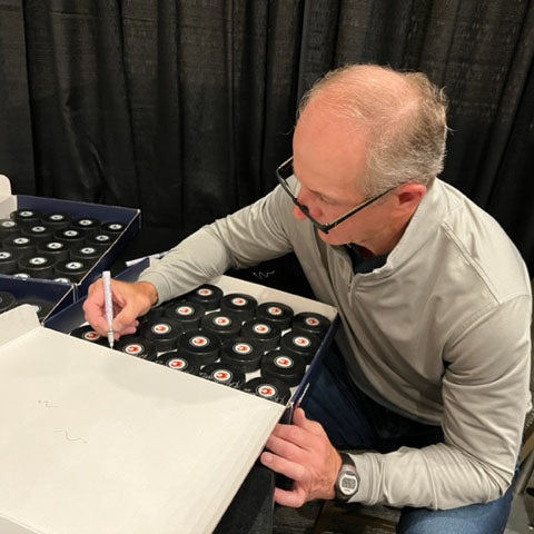 Al MacInnis Autographed 1981 NHL Draft Puck w/"15th Overall" – Frozen Pond