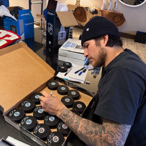 Brandon Montour Autographed Seattle Kraken Puck – Frozen Pond