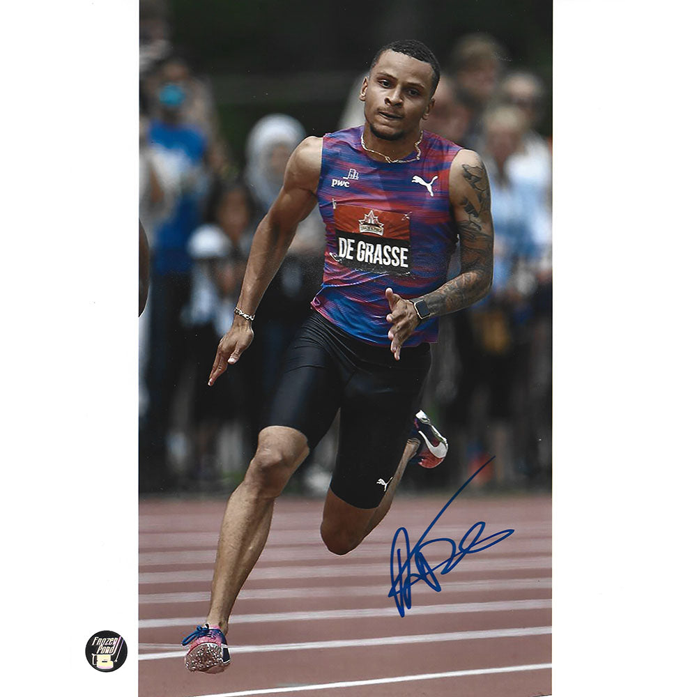 Andre De Grasse Autographed 8X10 Photo – Frozen Pond