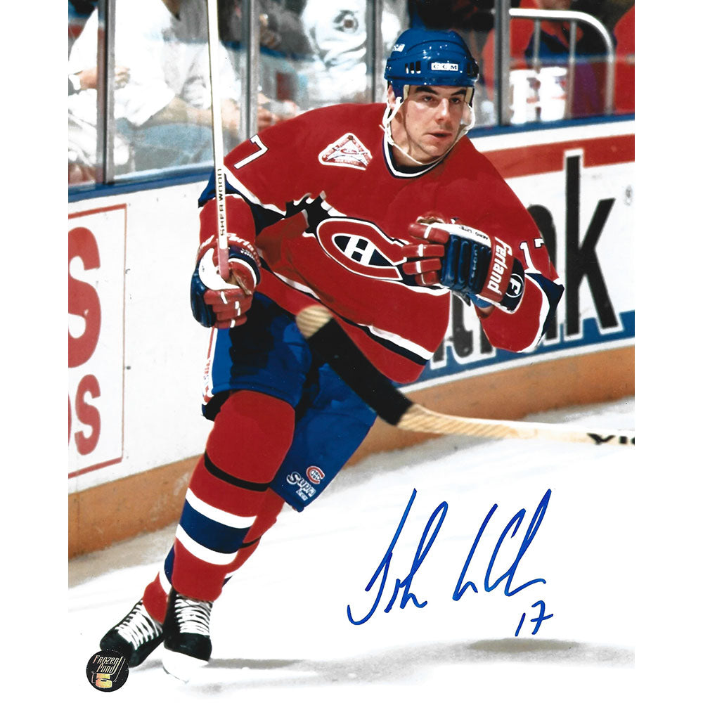 John LeClair Autographed Montreal Canadiens 8X10 Photo – Frozen Pond