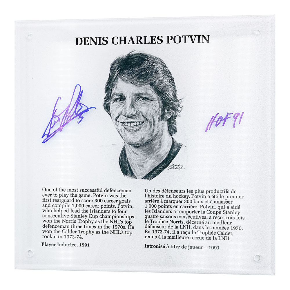 Denis Potvin Autographed NHL Legends HOF Plaque – Frozen Pond