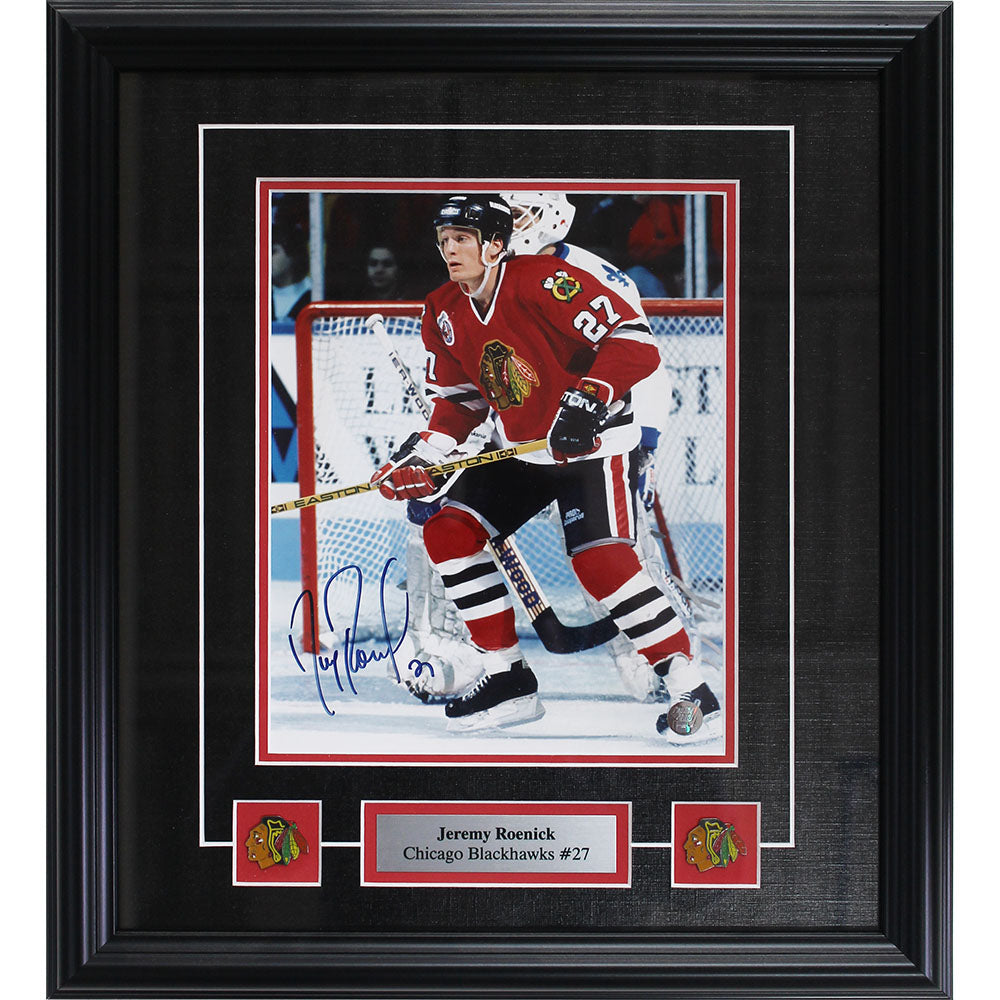 Jeremy Roenick Framed Autographed Chicago Blackhawks 8X10 Photo ...