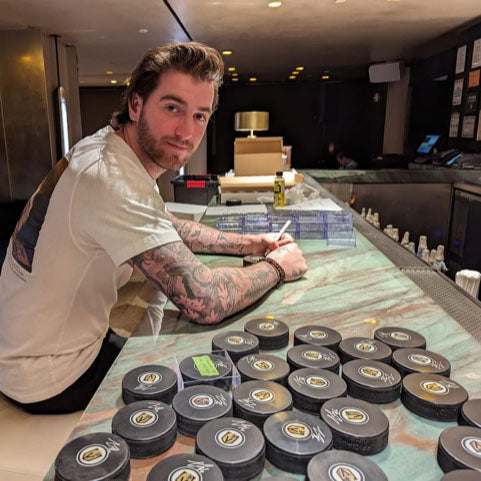 Logan Thompson Autographed Vegas Golden Knights Reverse Retro Puck ...